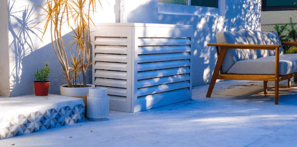 Air Conditioning Cover - Louvred Aluminium Screen | Aus Air Conditioners